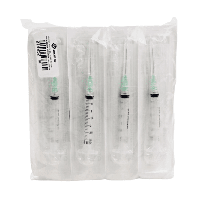 JERINGA DE PLASTICO CON AGUJA VERDE 3ML 21G X 32MM BD CAJA CON 100 ...